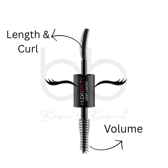 Huda Beauty LEGIT LASHES Mascara Mini – Double-Ended for Volume ...