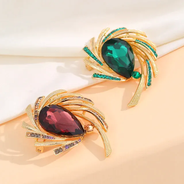 Rhinestone Spiral Shaped Hijab Brooch / Hijab Pin - Only 99 Shop BD