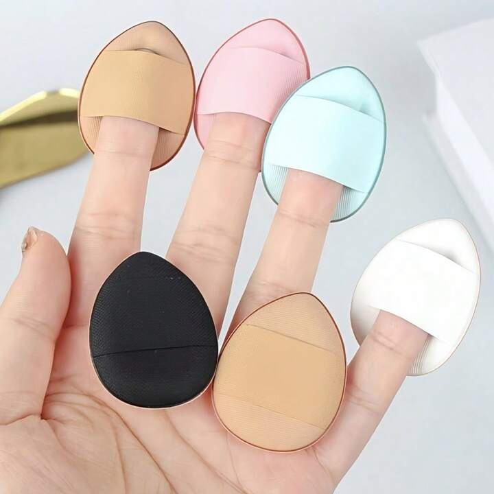 Mini Finger Puff Foundation Powder Dry Sponge (5 pcs) - Choosy Shop