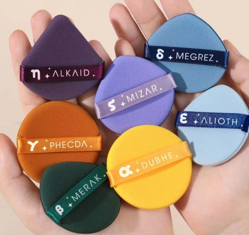 Different Colour Make Up Puff Set (7 Pc) - Rivon Online Shop