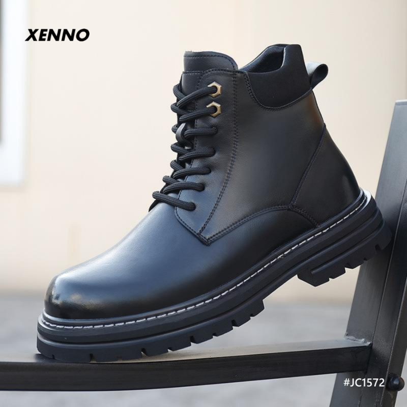 British Style Retro High Top Leather Martin Boots - Xenno