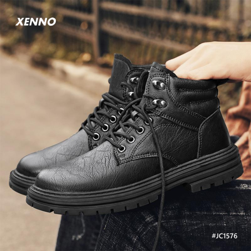 Genuine Leather British Style Martin Boots For Men - Xenno