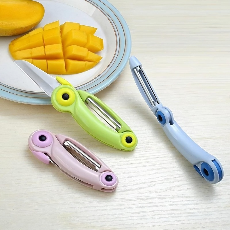 2 in 1 Portable Folding Fruit Knife Peeler Cutter - Shopnest BD