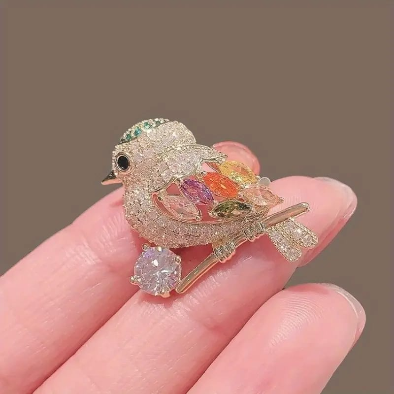 Mini Crystal Magpie Bird Hijab Brooch / Hijab Pin - Only 99 Shop BD
