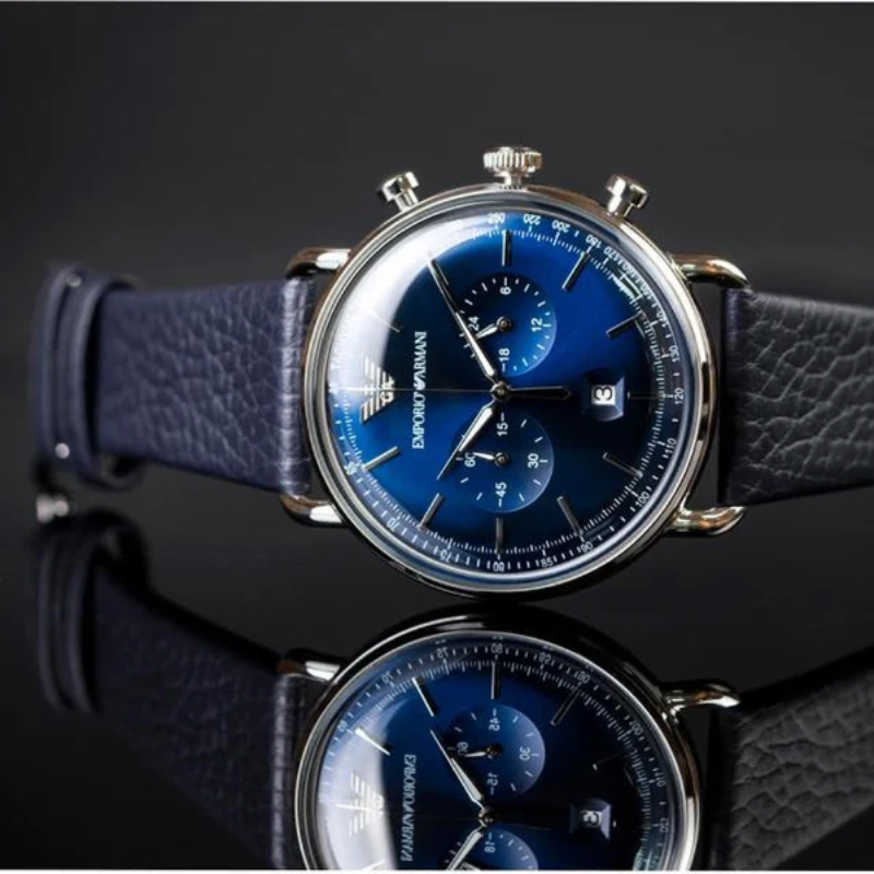 Emporio Armani chronograph Blue Dial man's watch - Elite Club