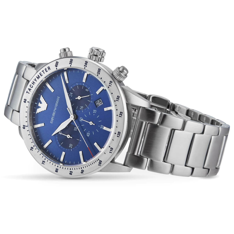 Emporio Armani Blue Dial Men's Chronograph Watch - Elite Club