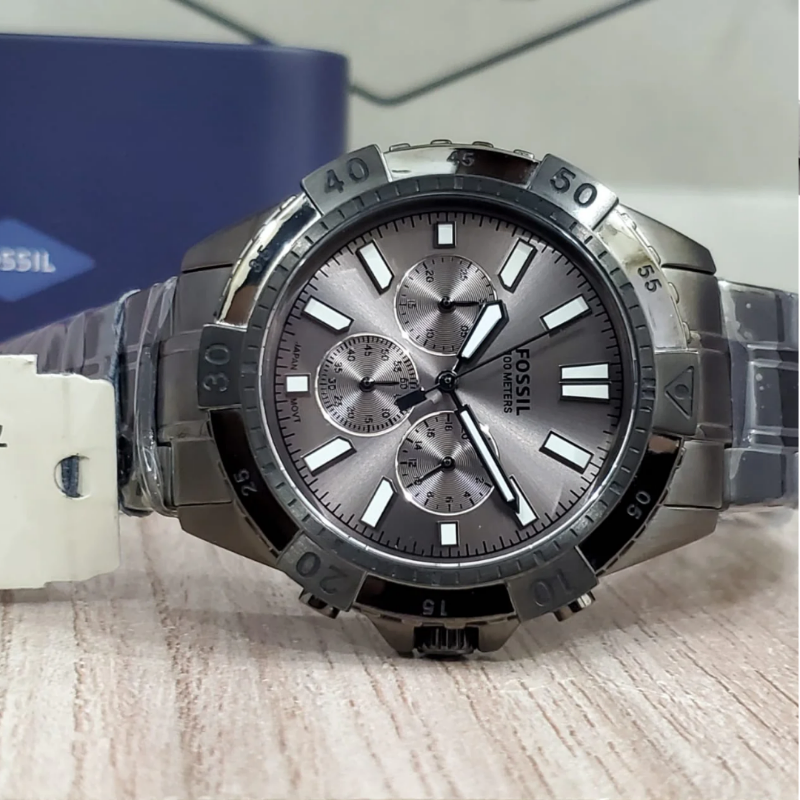 Fossil Garrett Chronograph Smoke Dial Men's Watch - Elite Club