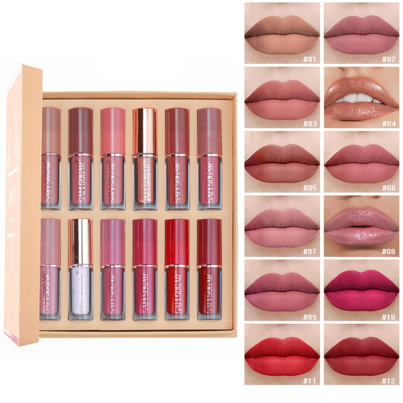 HANDAIYAN 12 Colors Matte Liquid Lipstick Set - Choosy Shop