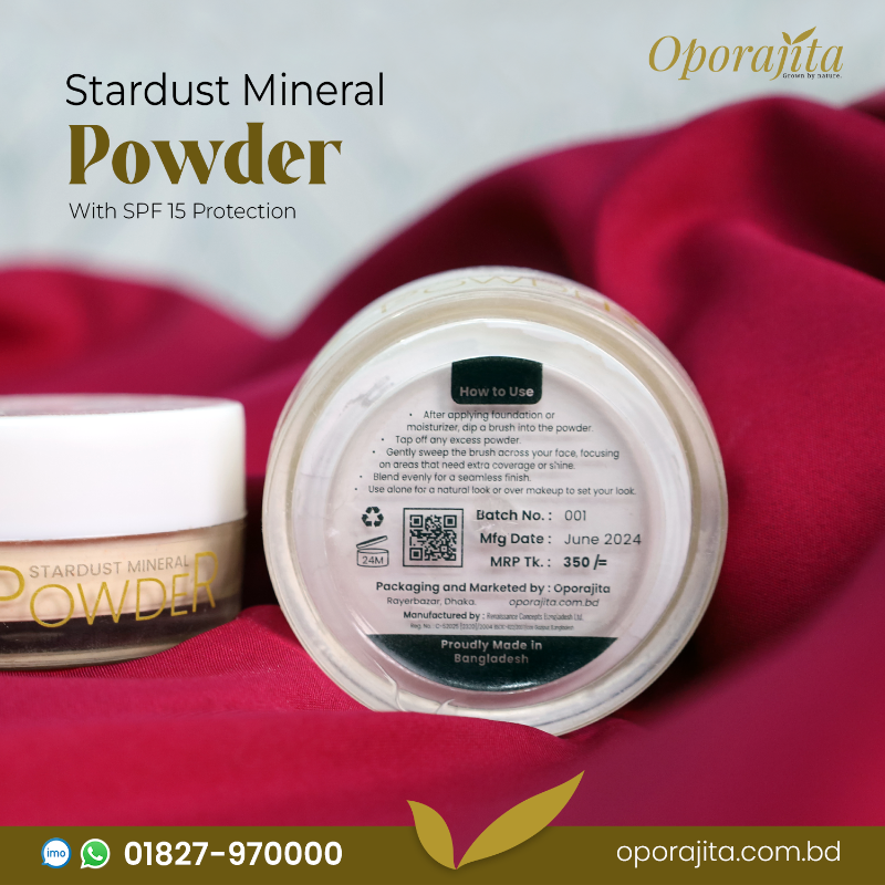 Oporajita Stardust Mineral Powder (Banana) with SPF 15 Protection ...