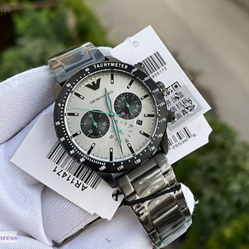 Emporio Armani Chronograph Gunmetal Stainless Steel Watch - My Watch