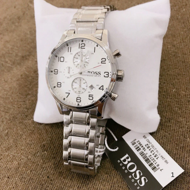 Hugo Boss Aeroliner Chronograph White Dial Watch - My Watch