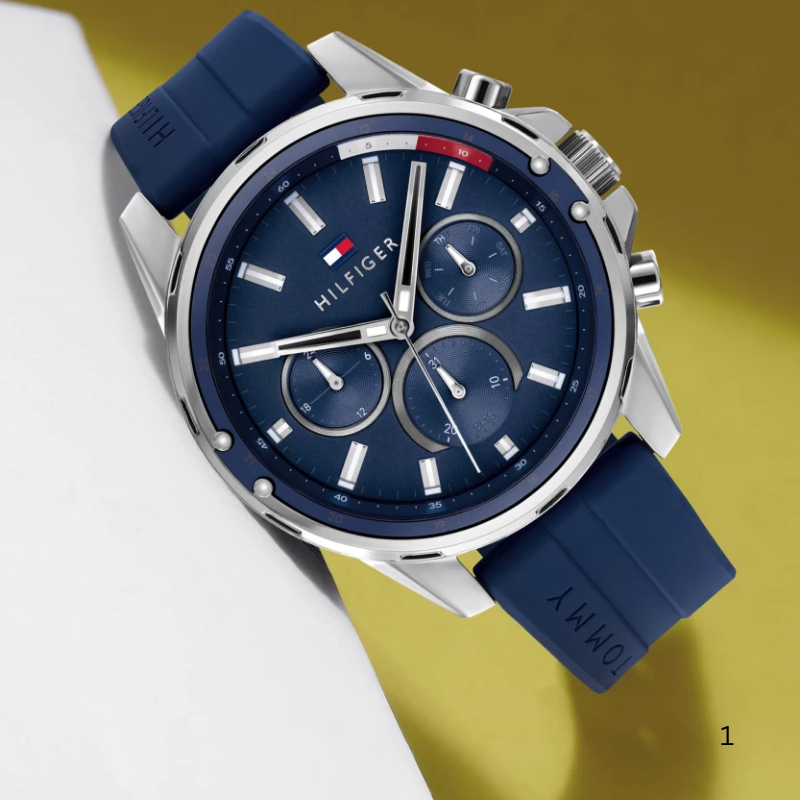 Tommy Hilfiger Men Navy Blue Dial & Straps Mason Analogue Watch - My Watch