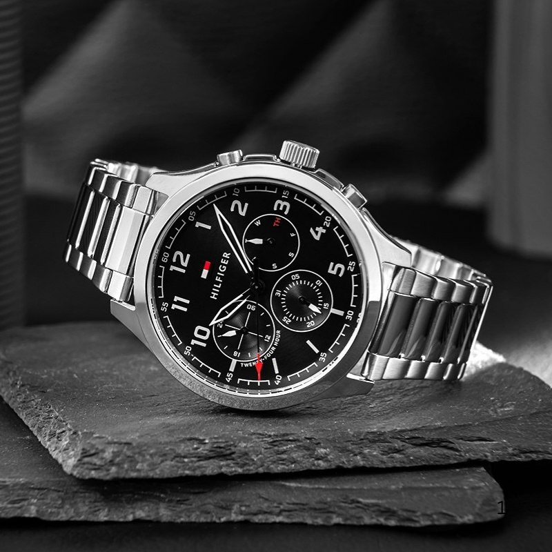 Tommy Hilfiger Asher Chronograph Black Dial Men's Watch - My Watch