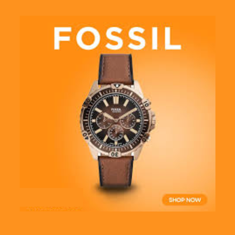 Fossil Garrett Chronograph Medium Brown Eco Leather Men's Watch - My Watch